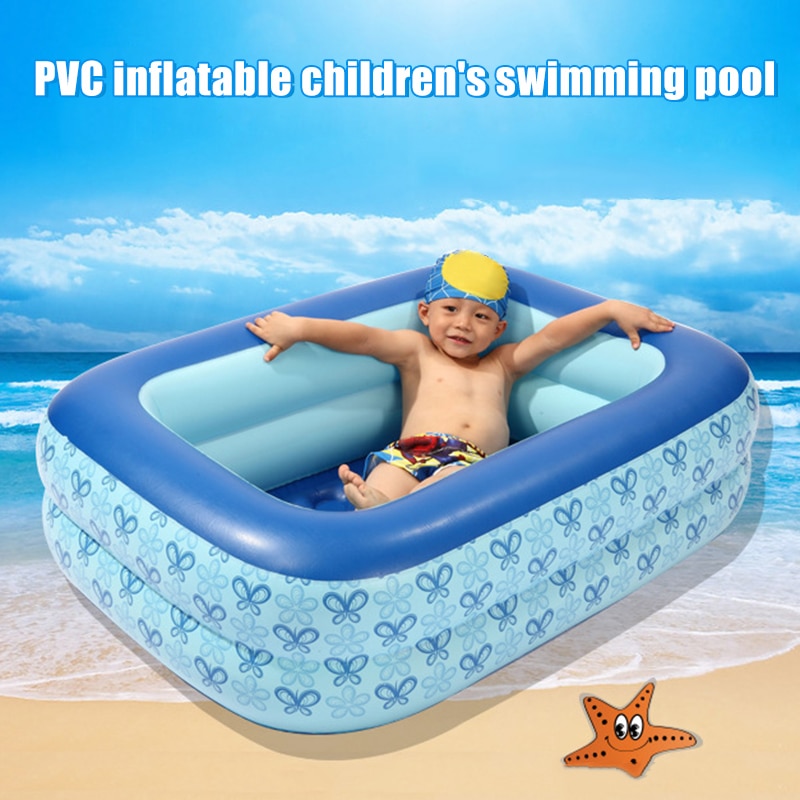 PVC Rectangular Inflatable Swimming Pool Children ... – Vicedeal