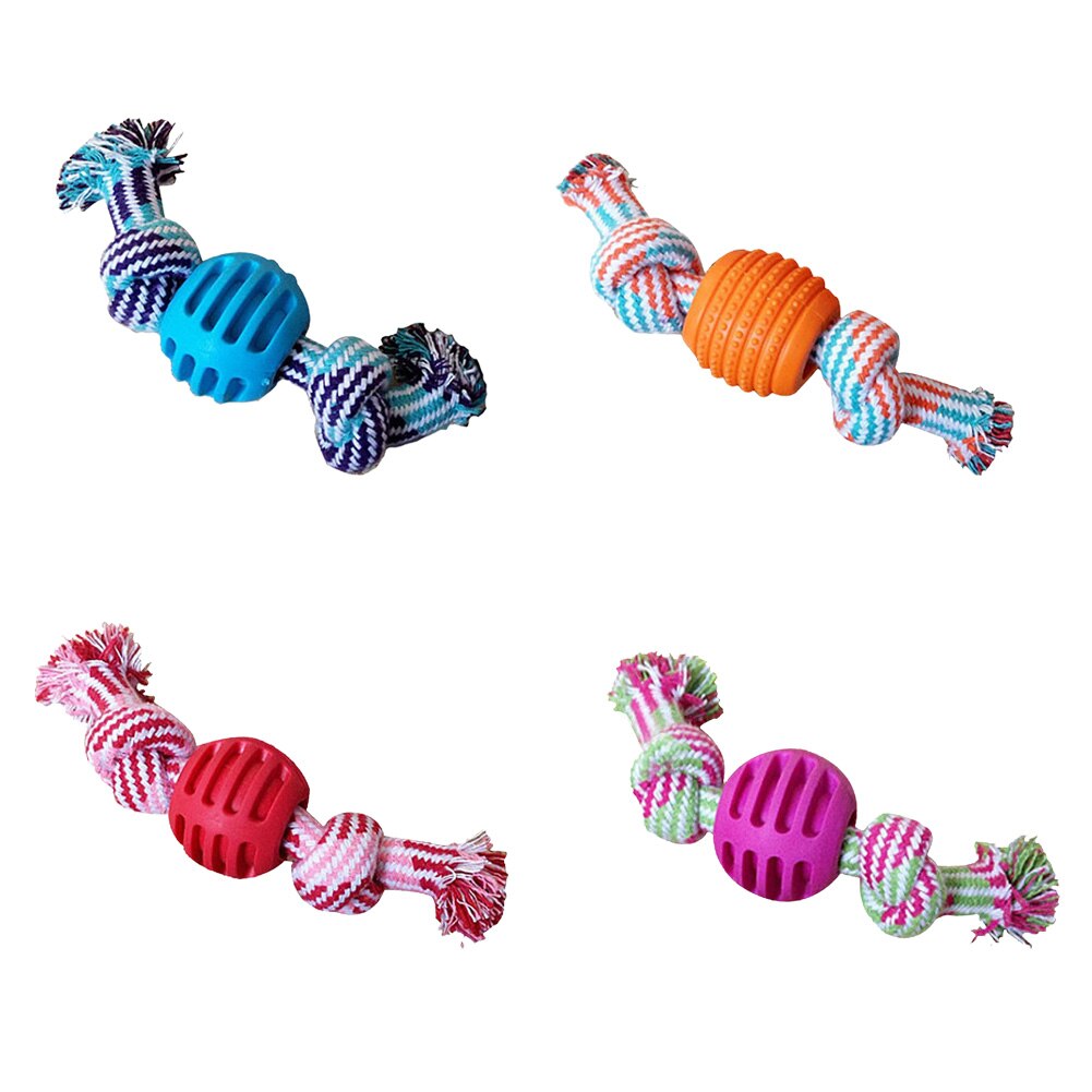 Pet Dog Double Knot Ball Cotton Rope Puppy Bite Re... – Vicedeal