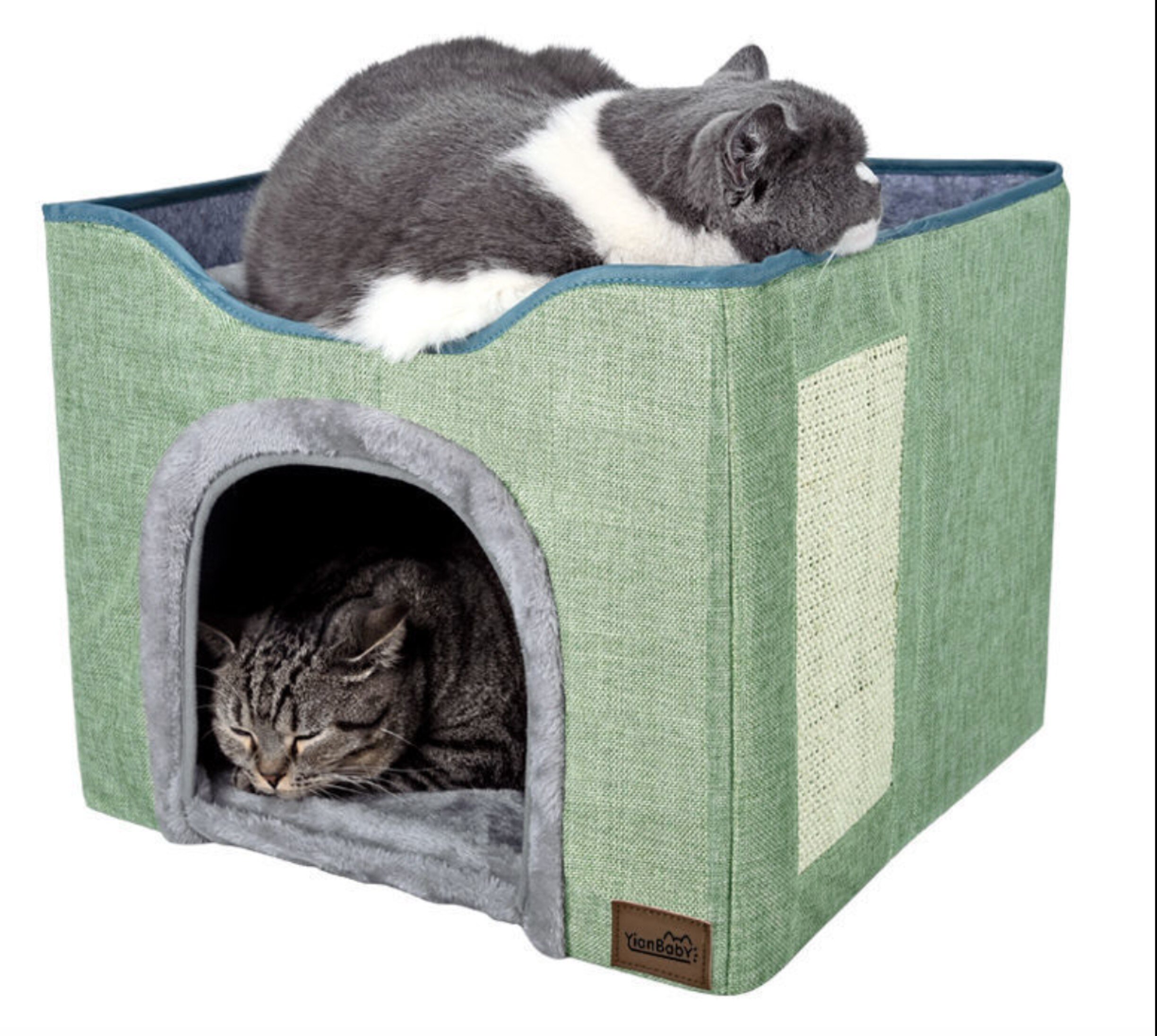 Zoete Kat Huis Kat Scratcher Warm Huisdier Mand Ge... – Grandado