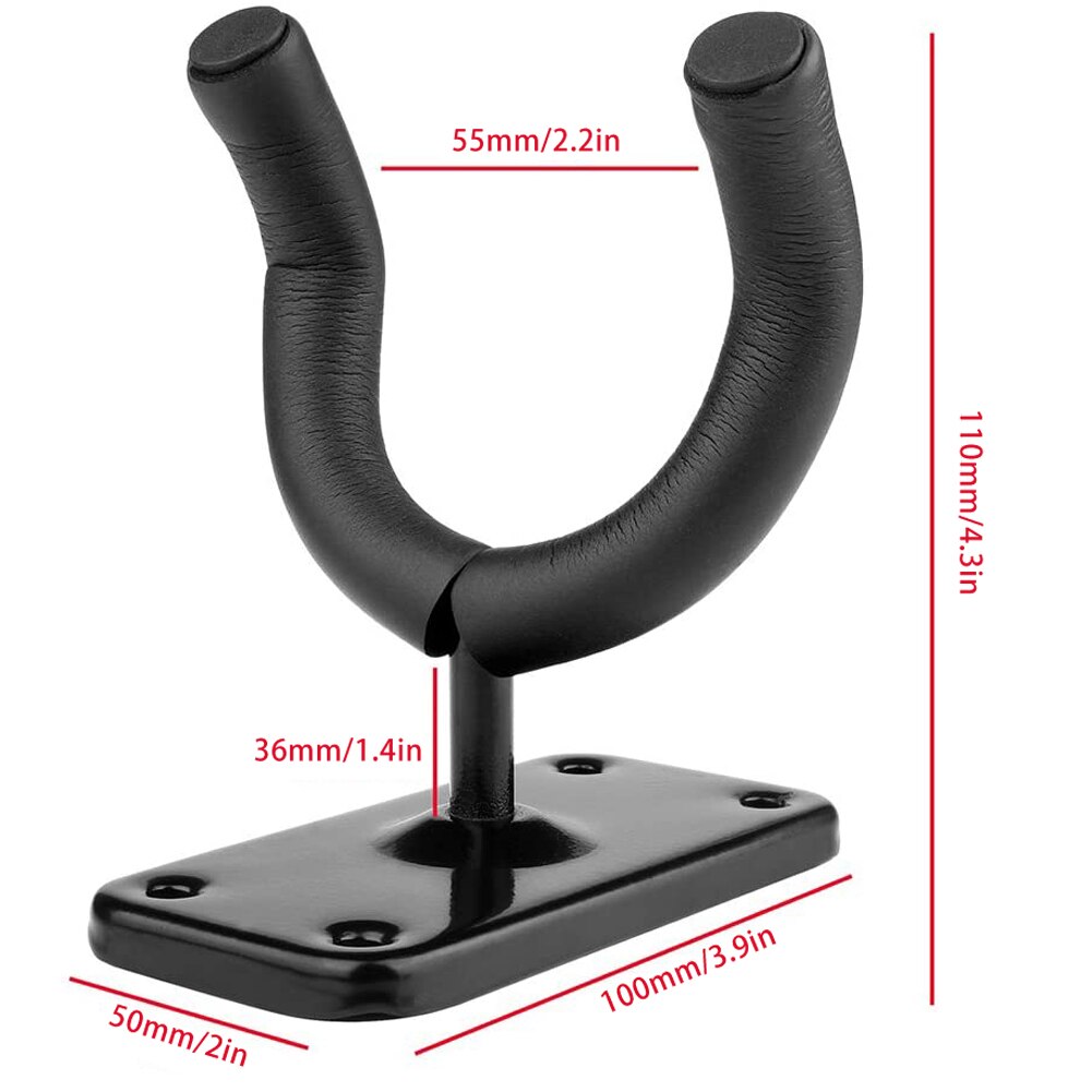 4 Pcs Guitar Hanger Holder Hook Wall Mount for Ele... – Vicedeal