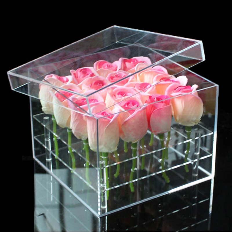 HUNYOO Clear Rose Storage Box Flower Box Water Jet... – Vicedeal