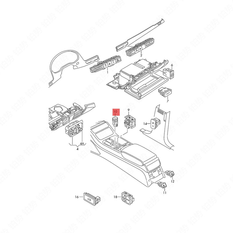 Car Engine one-button start switch -au diS8 A8L D4... – Grandado