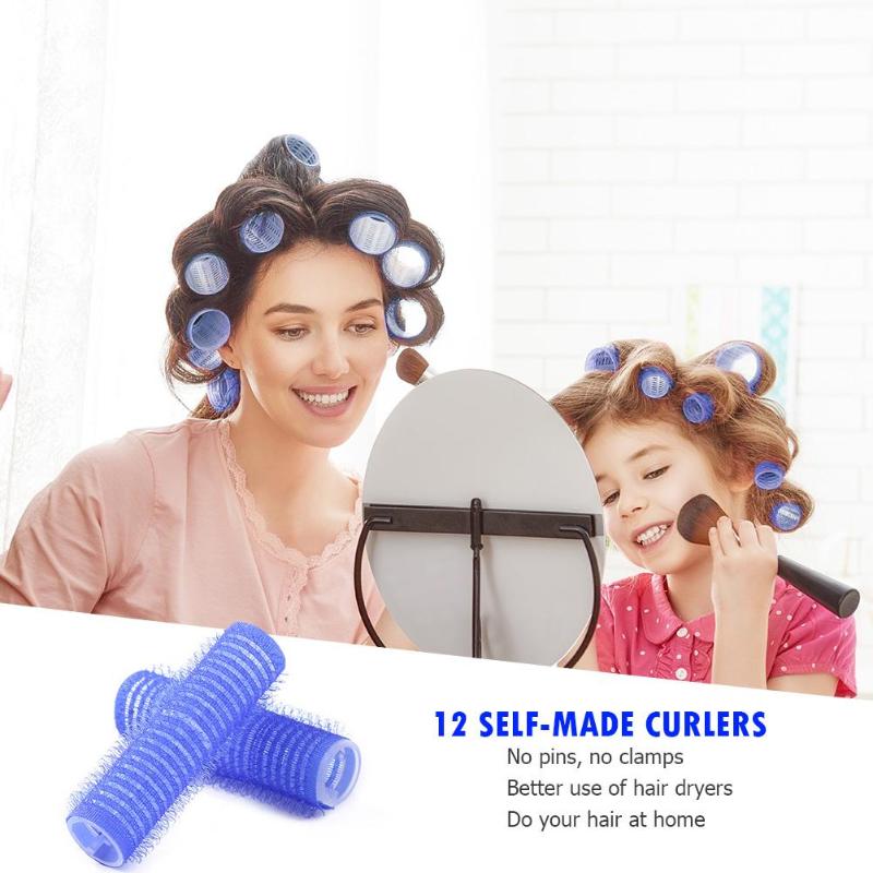 12 PCS automatically control hair rollers to grab ... – Vicedeal