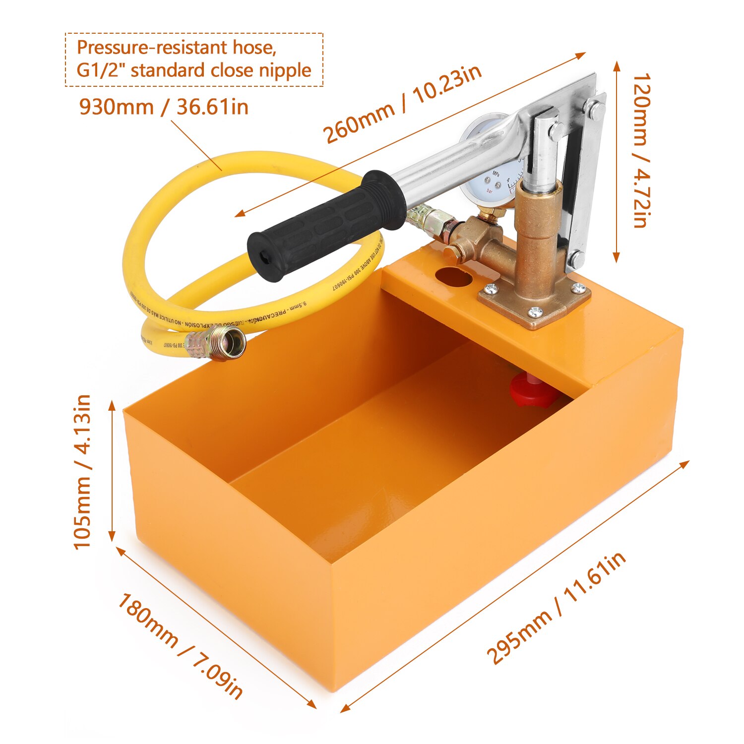 2.5MPa 0-40KG Waterdruk Tester Handleiding Hydraul... – Vicedeal