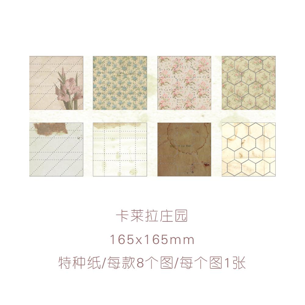 8 pcs Scrapbook paper, retro decorative grunge dia... – Grandado