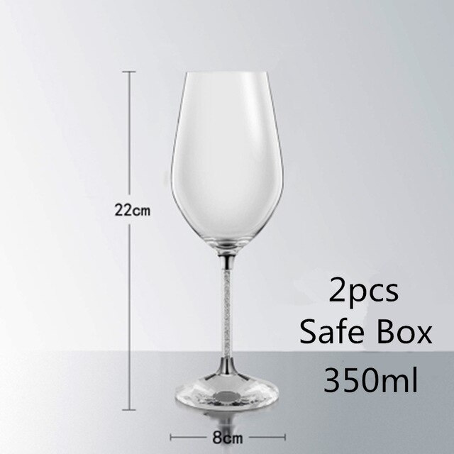 1 Pair Wine Glass Cups Crystal Toasting Flutes Gob... – Grandado
