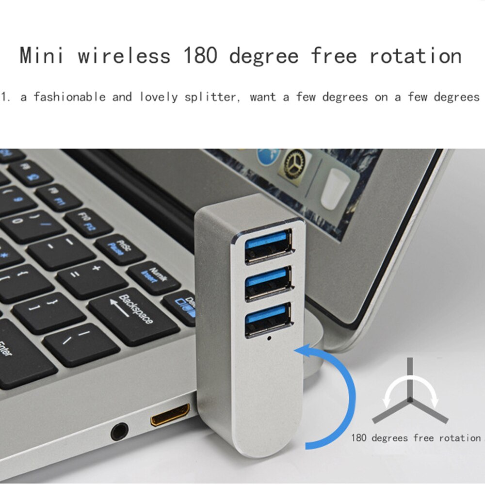 Usb Hub 3 Poorten USB3.0 Hub Splitter Mini Alumini... – Grandado