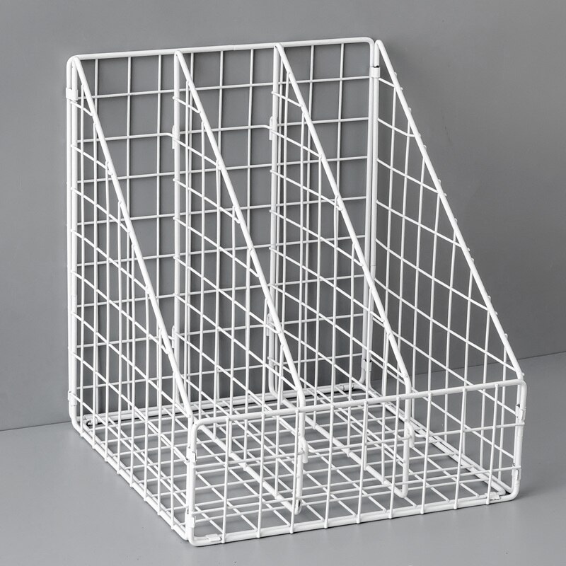 Foldable File Rack Iron Storage Basket Home Office... – Vicedeal