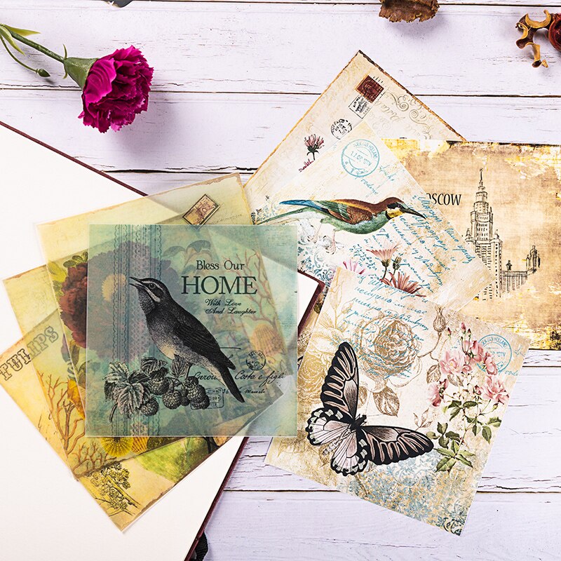 Retro Memories Letter Background Papers DIY Scrapb... – Grandado