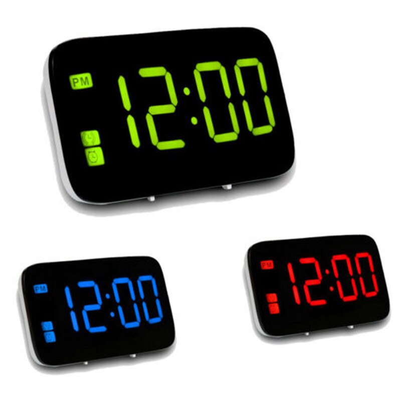 Font Digital Led Alarm Clock Big Screen Snooze Pow Vicedeal
