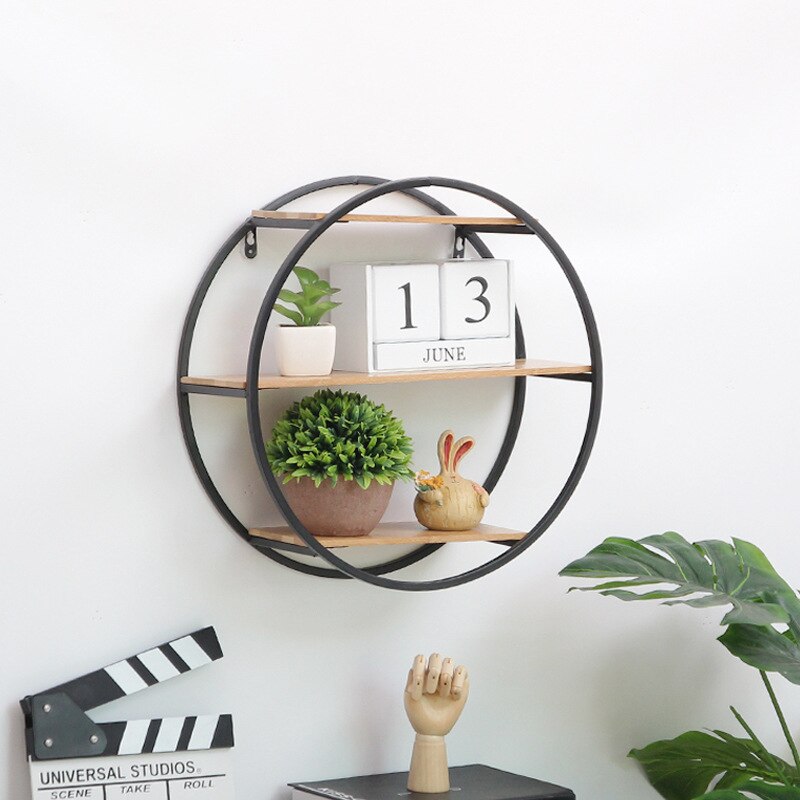 Big Size Round Wall Rack Holder Nordic Wrought Iro... – Grandado