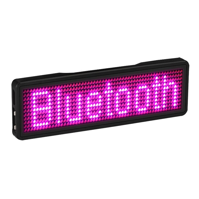 Bluetooth LED Name Badge Rechargeable Light Sign D... – Grandado