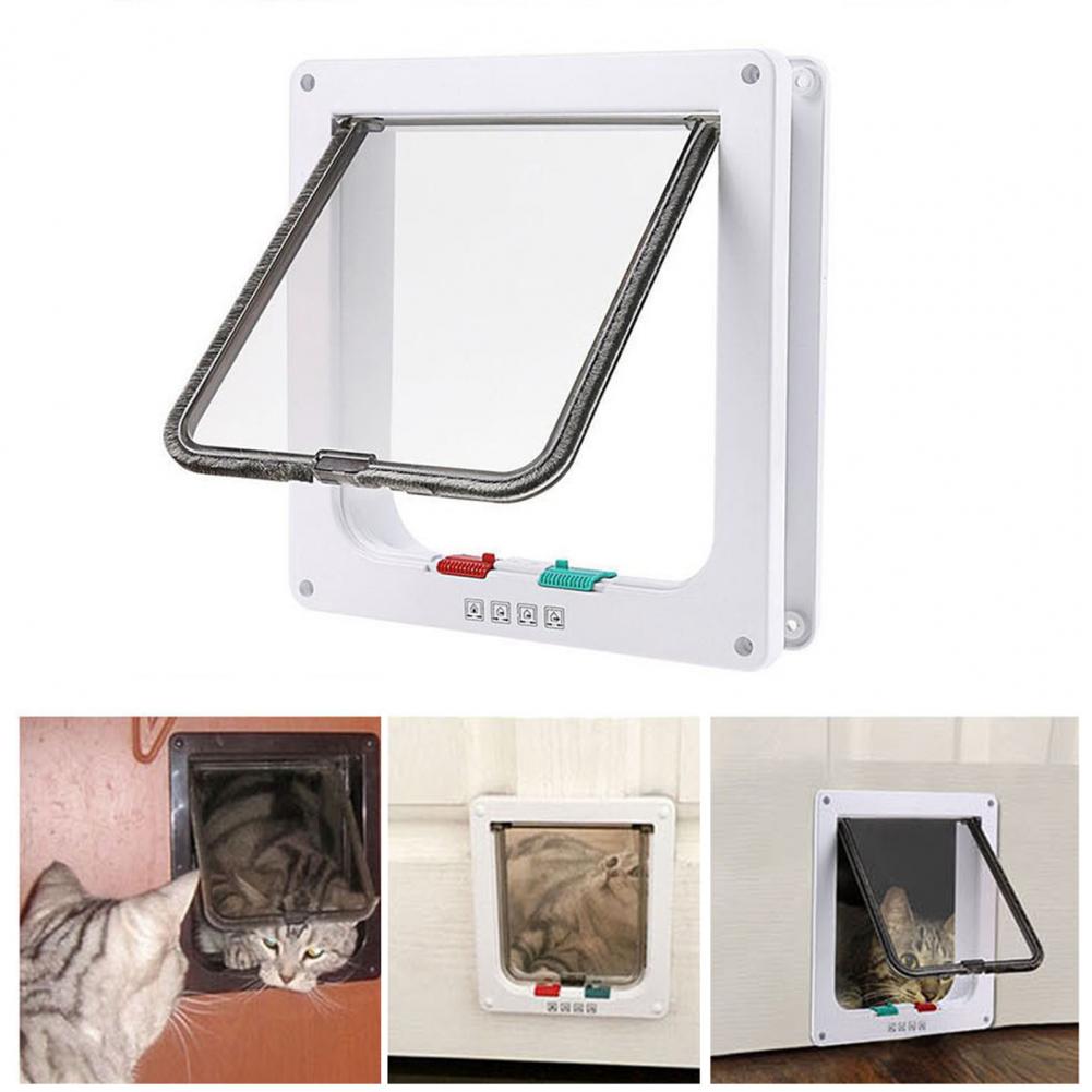 Pet Cats Door Flap 2 Colors White Pet Door Pet Sup... – Grandado