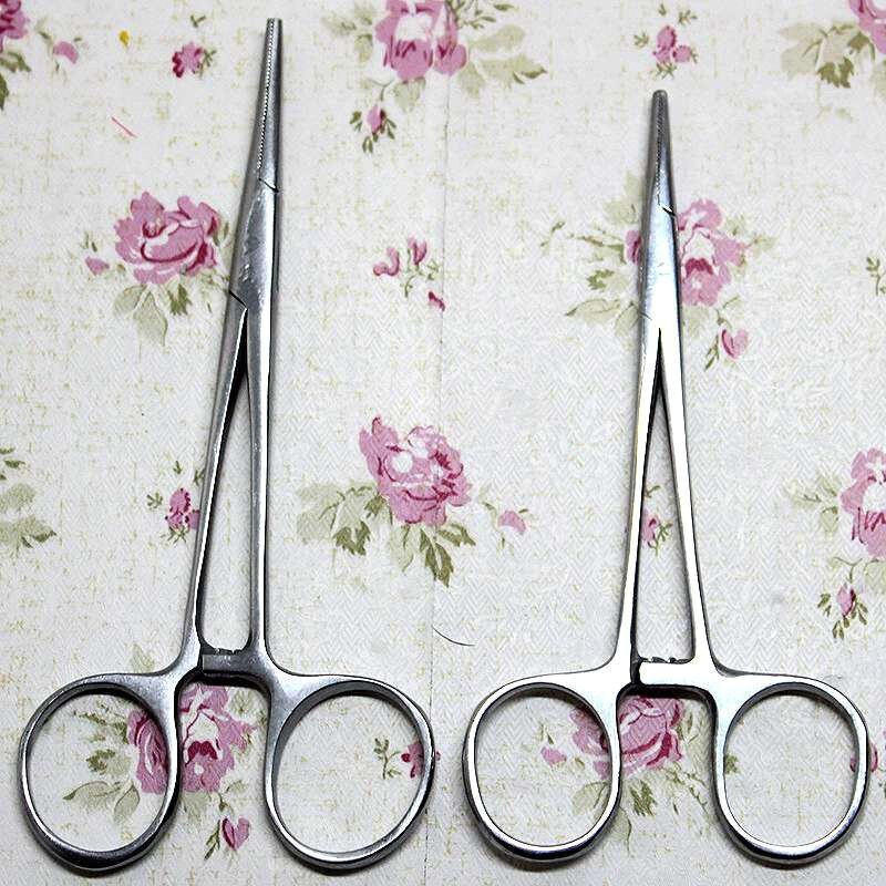 Pet Scissors Straight Curved Tip Ear Hair Clamp St... – Vicedeal