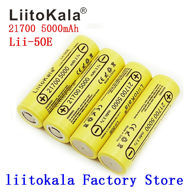 LiitoKala Lii-50E 21700 5000mah Rechargeable Batte... – Grandado