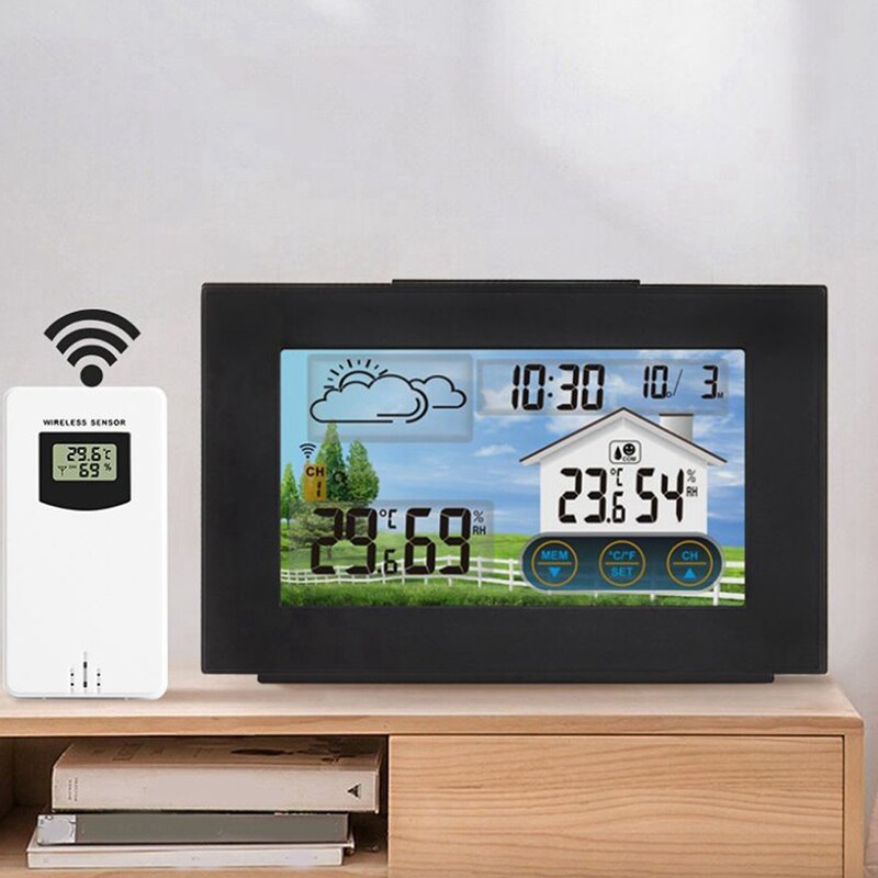 Weather Station Contact Screen Wireless Indoor Out... – Grandado