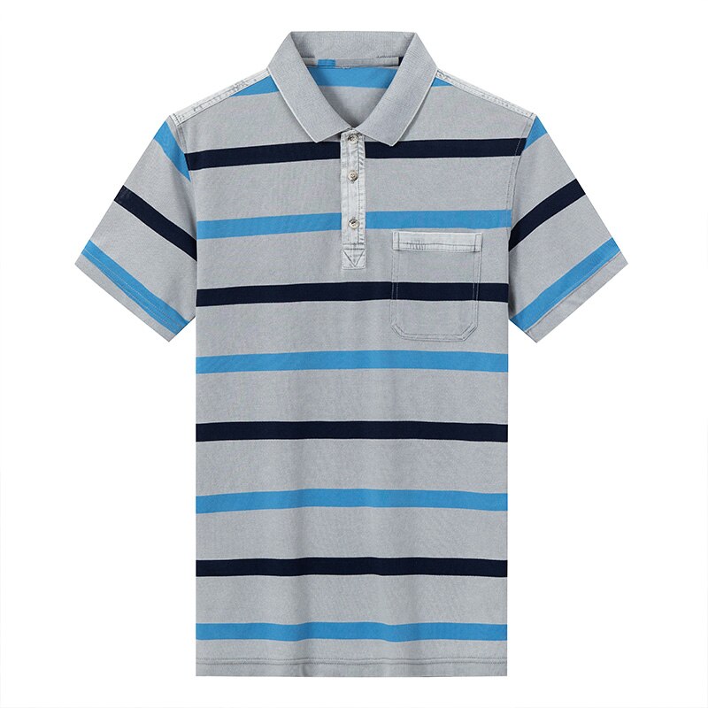 Men Slim fit stripe Contrast Color Polo Shirts Cas... – Vicedeal