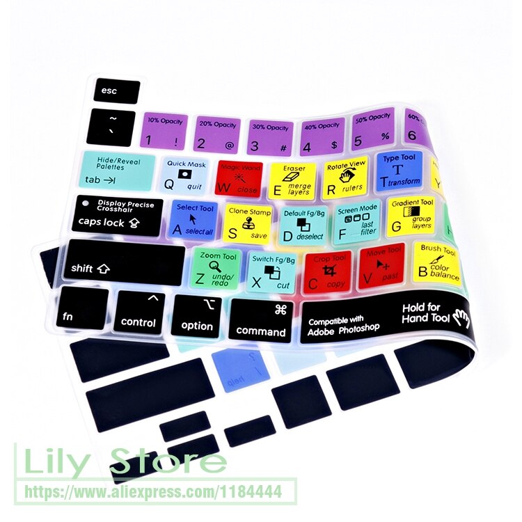 Silicone Shortcut Hotkey English PS Keyboard Cover... – Grandado