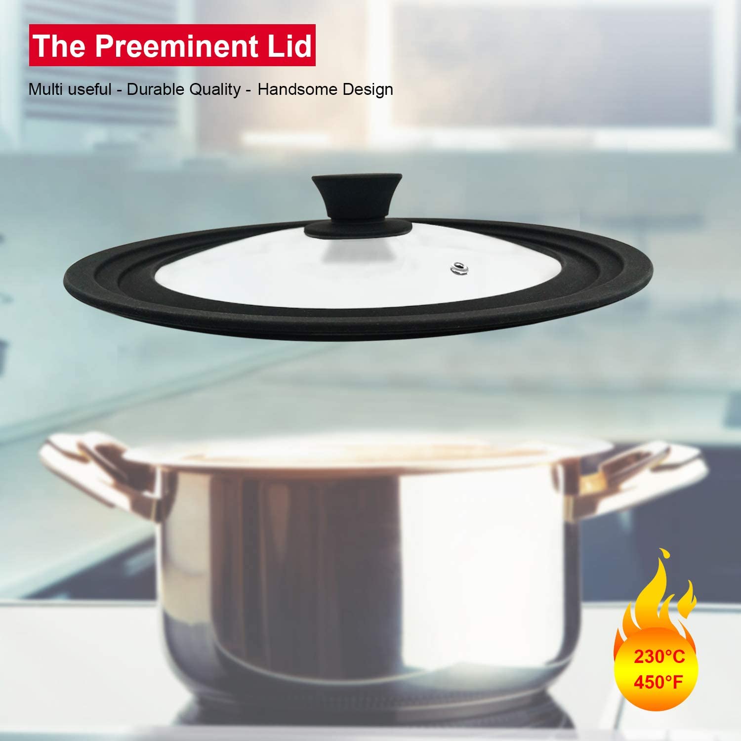 Cookware Silicone Tempered Glass Pot Lid High Temp... – Vicedeal