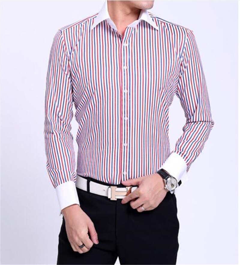 Mannen Casual Slim Fit Shirt Heren Lange Mouwen Za... – Vicedeal