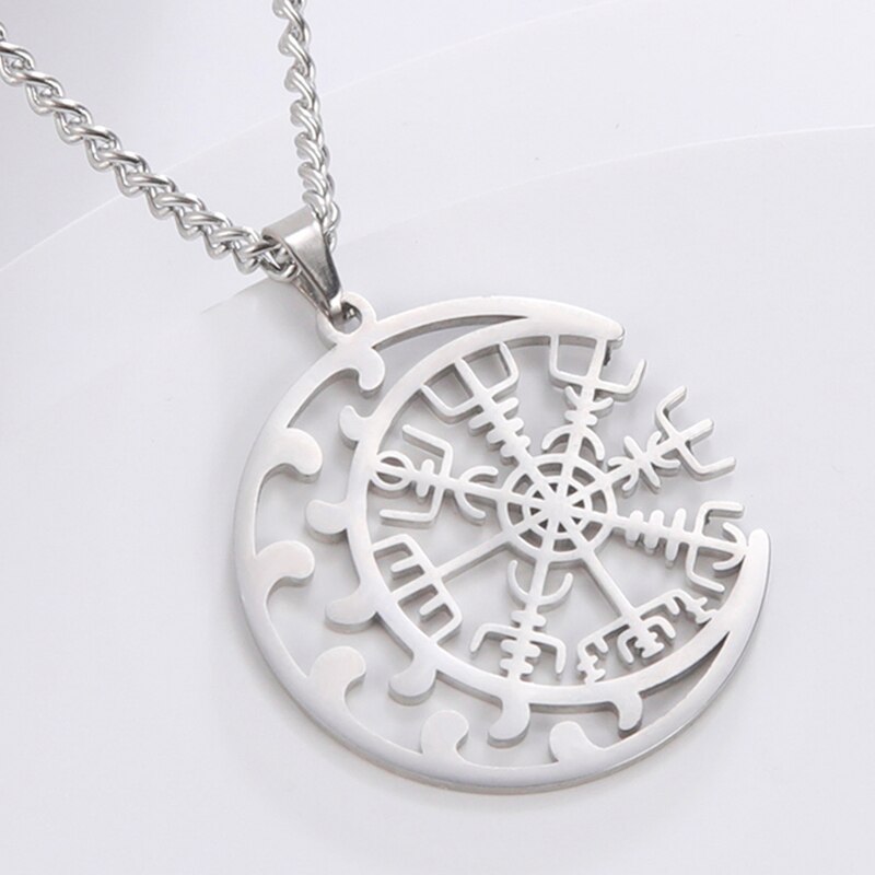 Dawapara Vegvísir Amulet Stainless Steel Necklace ... – Grandado