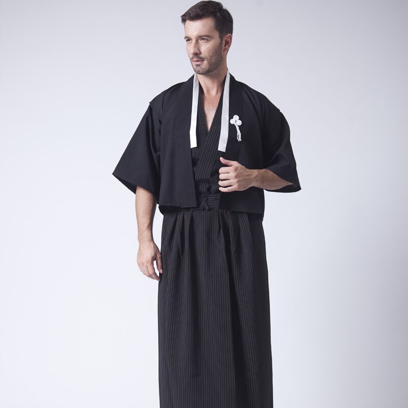 white black men kimono Japan ninja samurai costume... – Grandado
