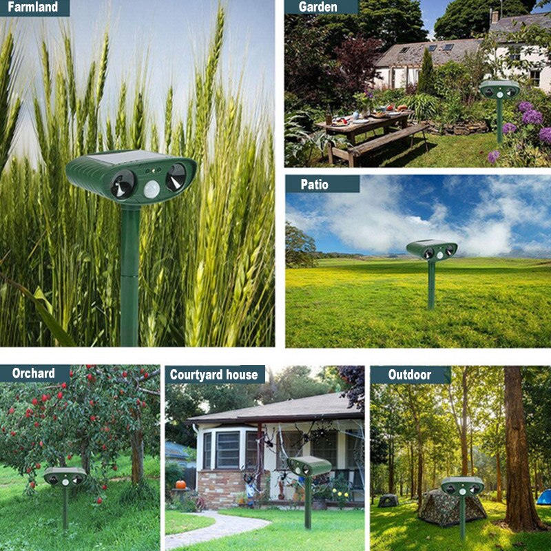 Garden Solar Ultrasonic Animal Repeller Outdoor Ca... – Grandado