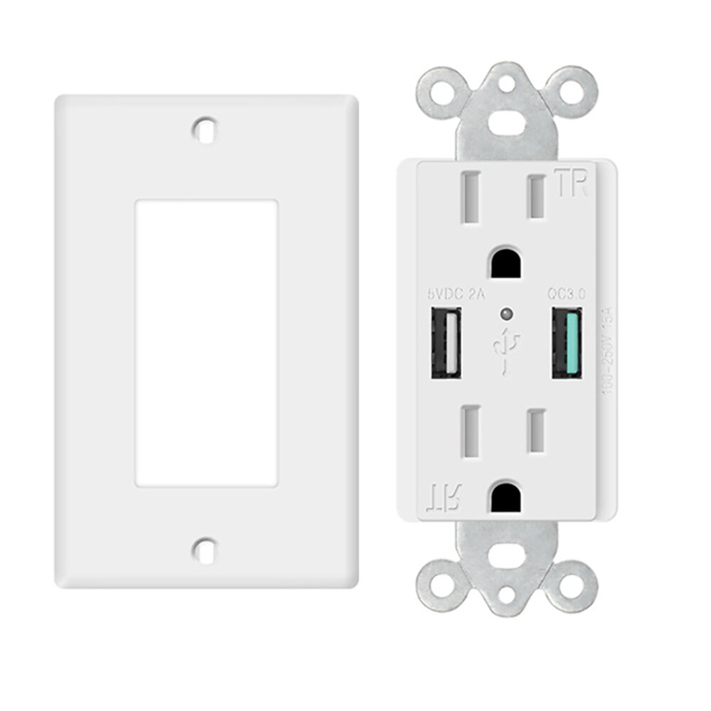 USB Wall Sockets US Plug Power Outlets 2 way Surge... – Grandado