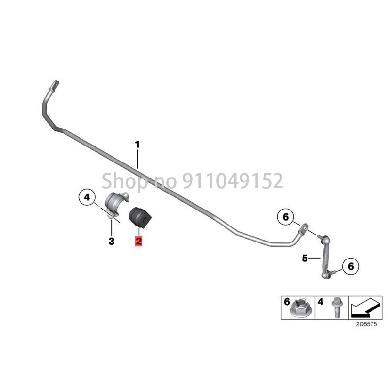 car Rubber bearing stabilizer bar -b mwF20 116D F2... – Grandado