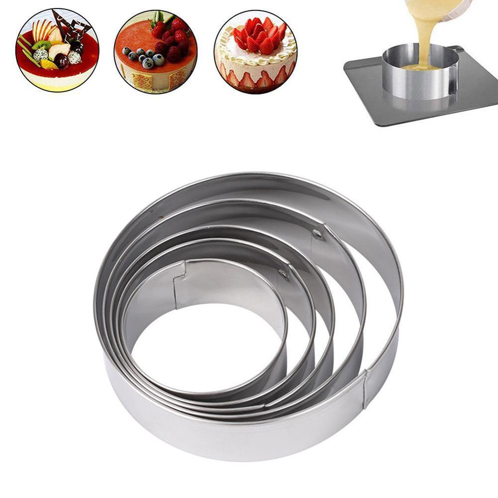 5 Maten Mini Ronde Rvs Mousse Ring Mold Cake Diy A... – Vicedeal