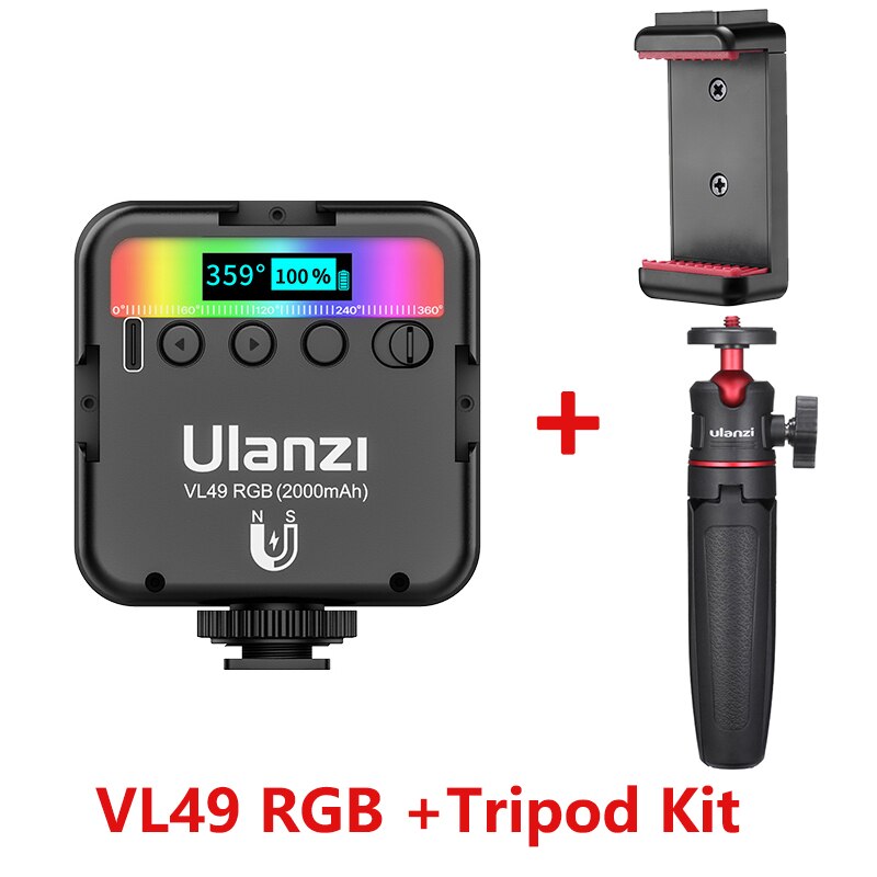 Ulanzi VL49 RGB Video Light for Photography 2000mA... – Vicedeal