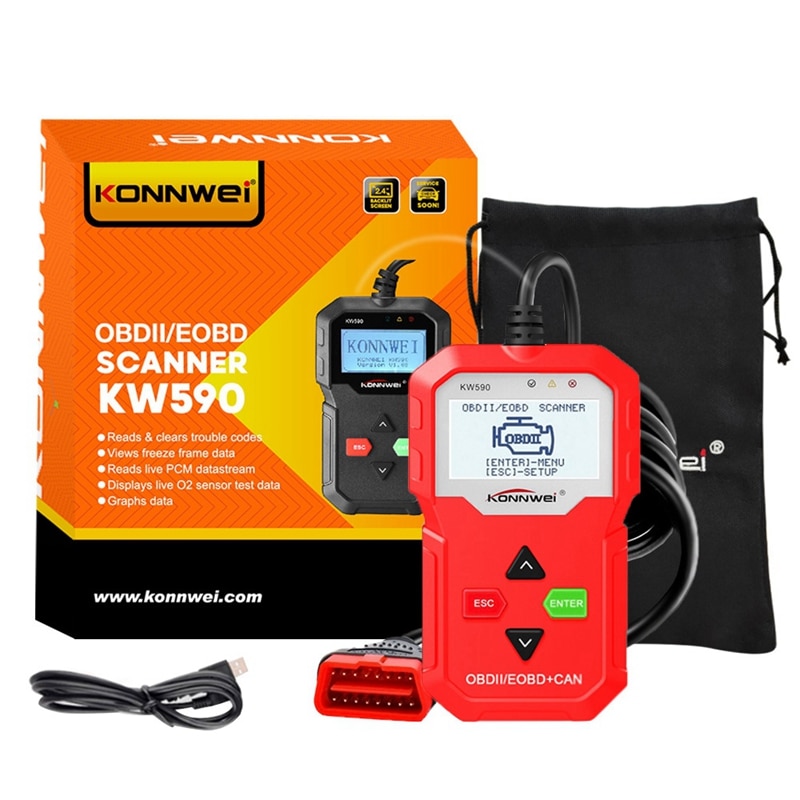KONNWEI KW590 OBD Diagnostic Tool Car Code Reader ... – Grandado