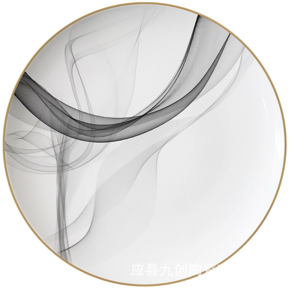 Bone China Plate Chinese Hand-Painted Ink Ceramic ... – Grandado