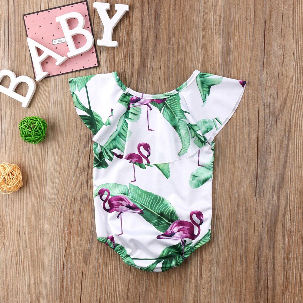Toddler Baby Girls Bikini One-Piece Print Flamingo... – Grandado