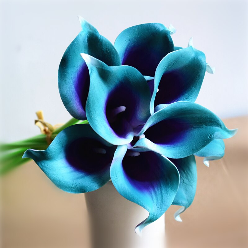 10 Teal paars Calla Lelies Real Touch Calla Lelie ... – Vicedeal