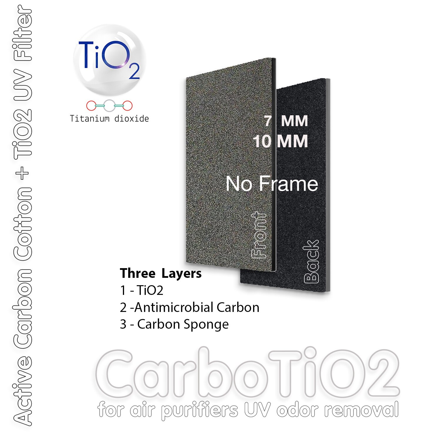 2-4/PCS 10MM CarboTiO2 Air Purifiers Compatible Ex... – Vicedeal