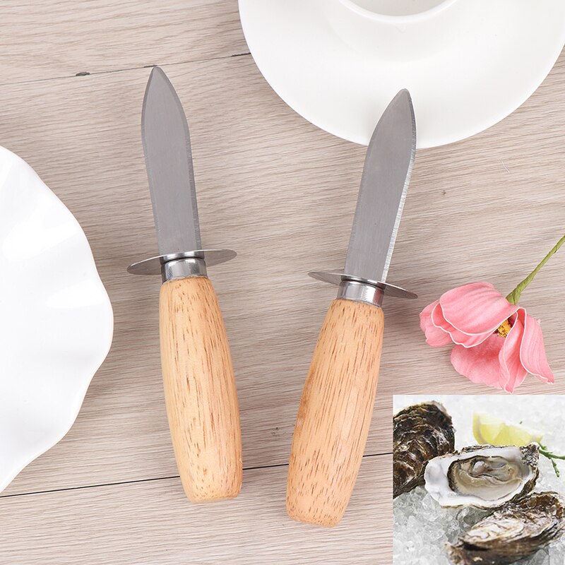 1pc Stainless Steel Wooden Handle Oyster Knife Sha... – Vicedeal