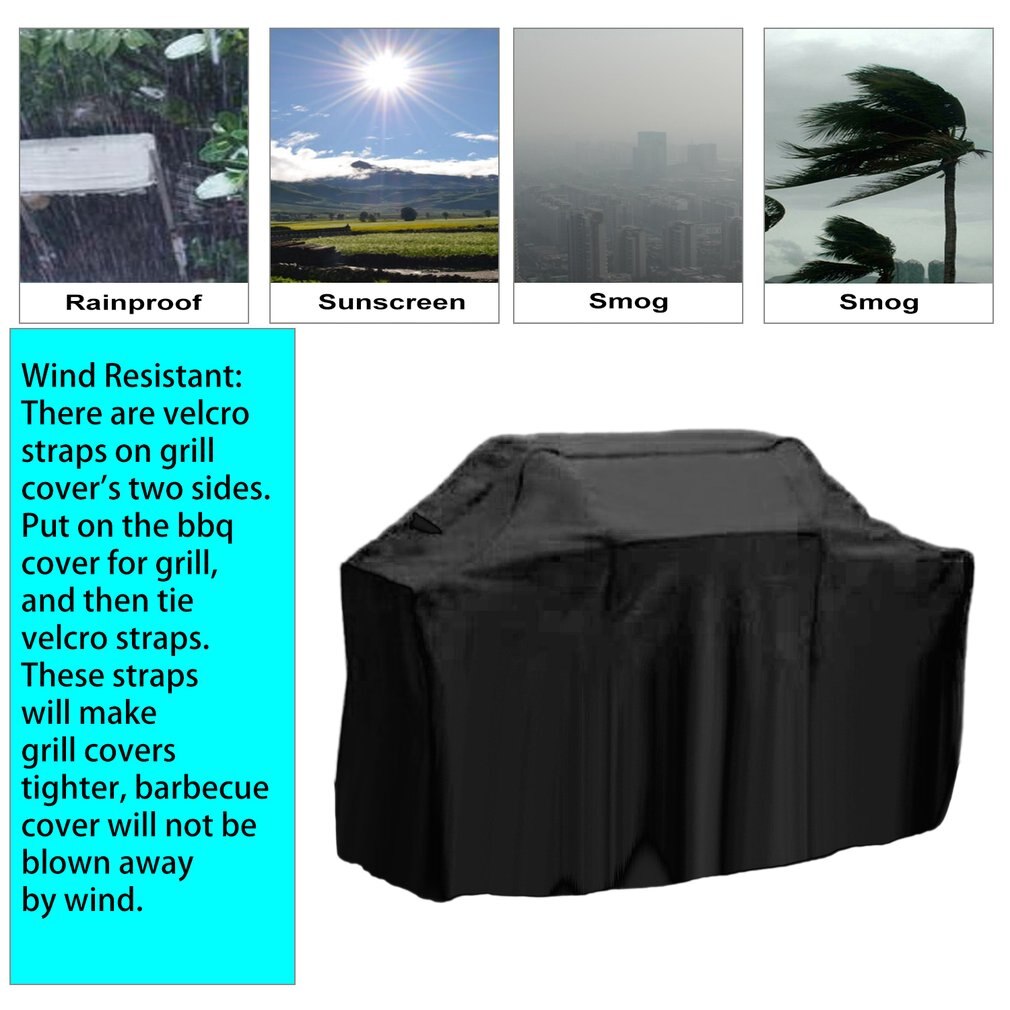 DE 190T Polyester Taft Outdoor BBQ Grill Covers Ga... – Grandado