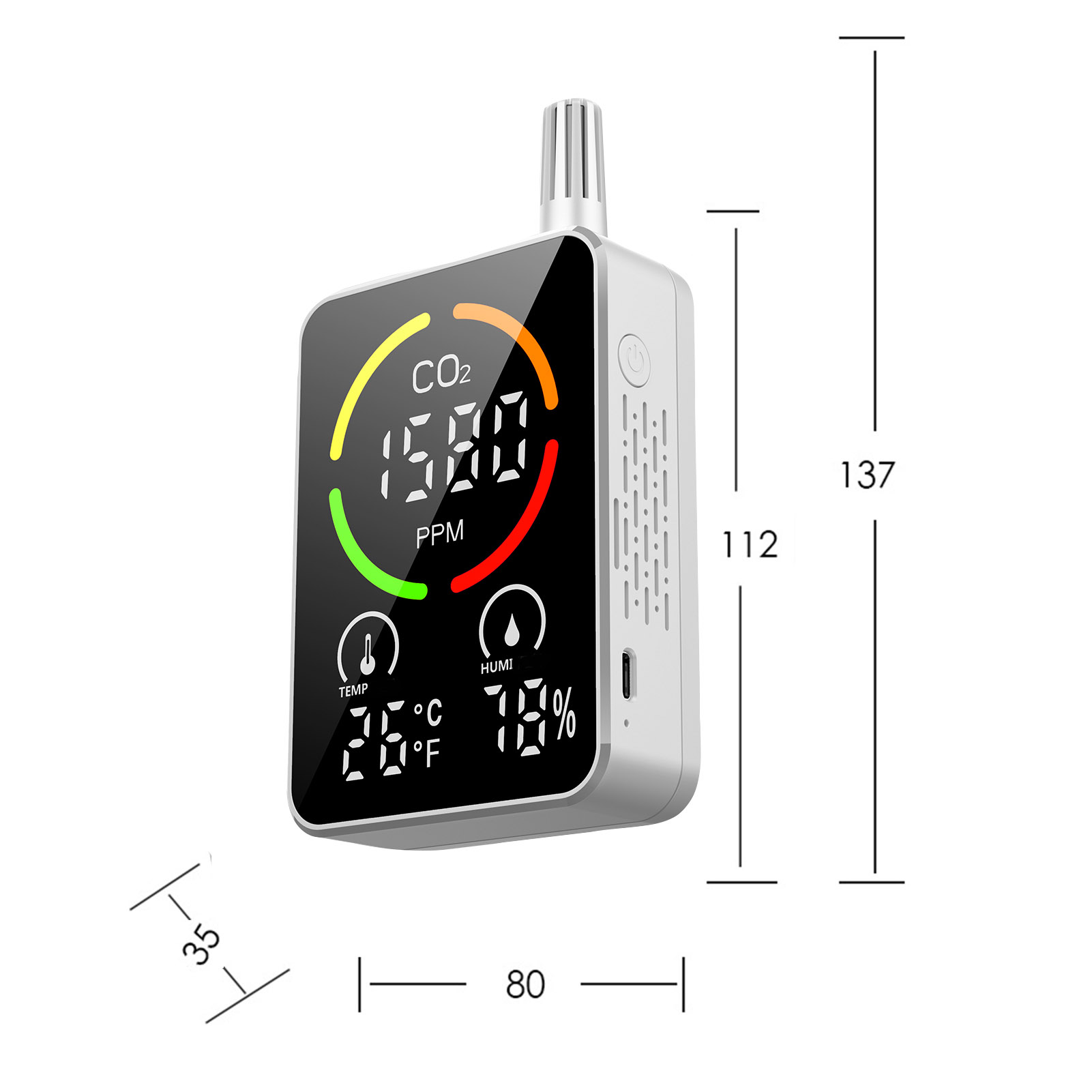 Capteur numérique de CO2 et d'humidité, testeu... – Grandado