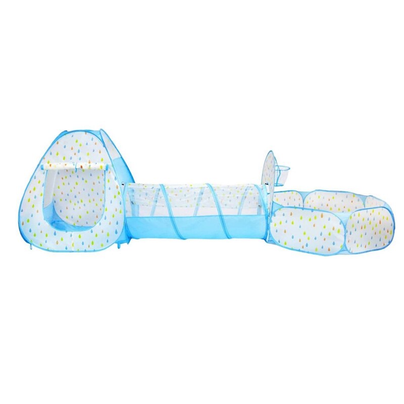 Kids Play Tent Crawl Tunnel and Ball Pit with Bask... – Vicedeal
