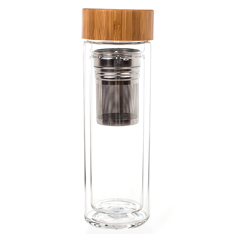 Travel Drinkware Portable Double Wall Glass Tea Bo... – Grandado