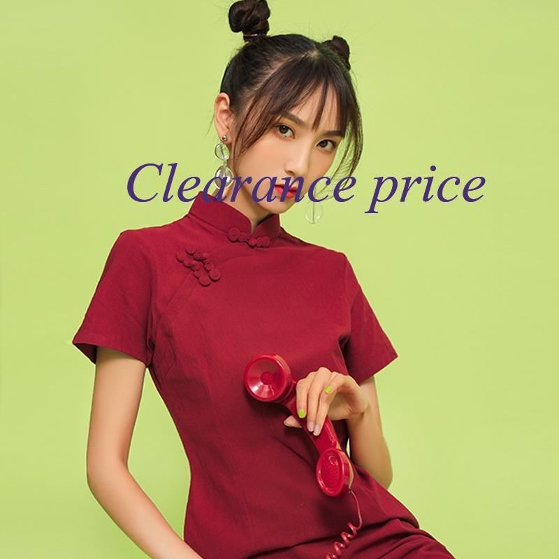 Summer Pure Red Vintage Chinese Traditional Improv... – Vicedeal