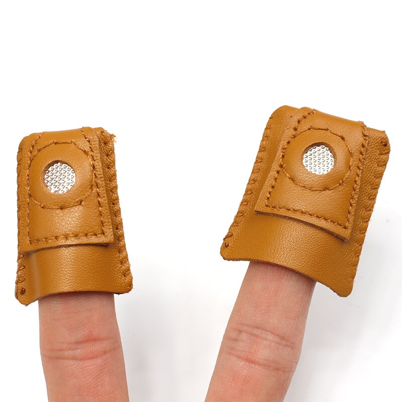 2 Stuks Handgemaakte Patchwork Faux Lederen Vinger... – Grandado