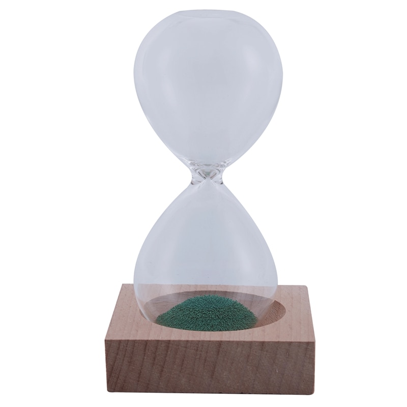 Green wood + glass + iron powder sand iron floweri... – Grandado