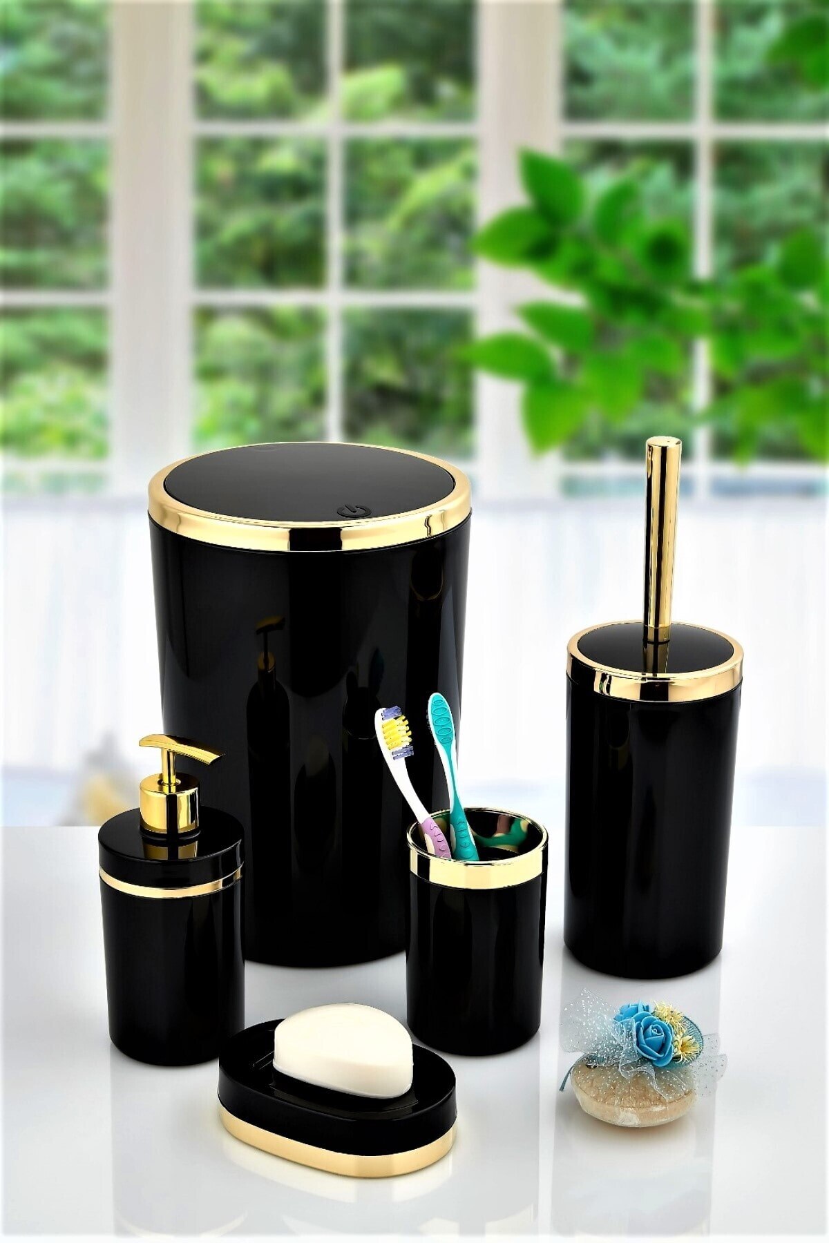 Black Acrylic Bathroom Set – Vicedeal