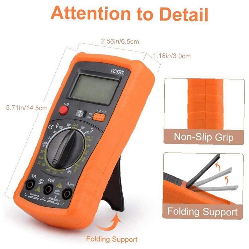 VC830L Multimeter A830L Handheld Digital Universal... – Vicedeal
