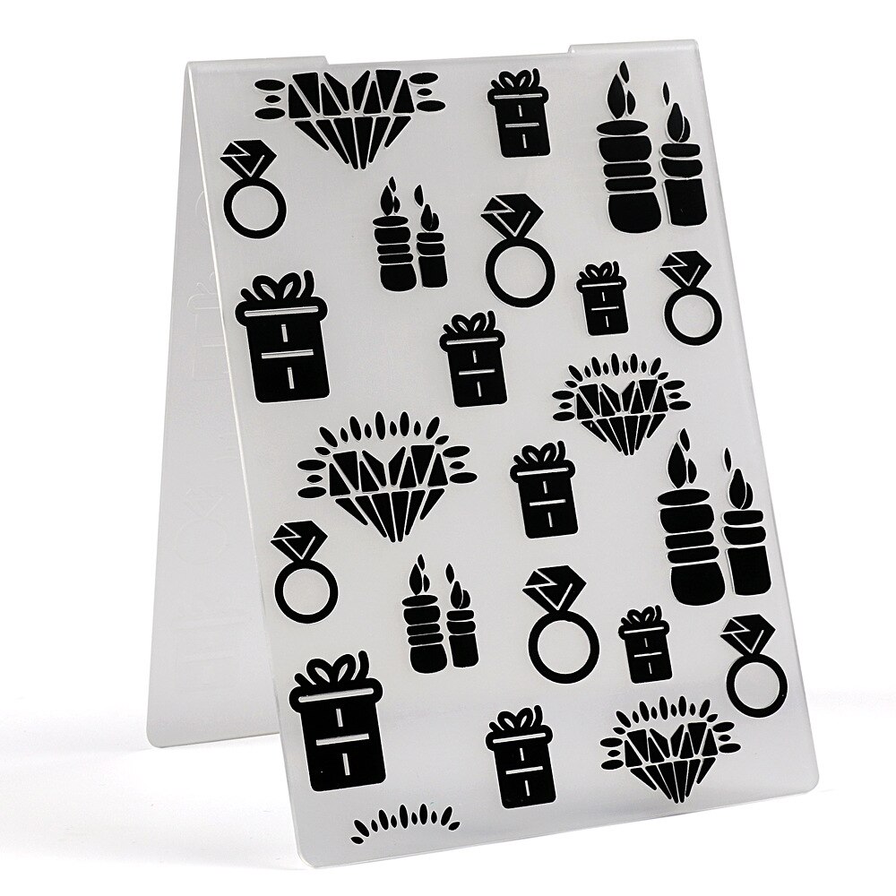 DIY Candle Shaped Embossing Template Embossing Fol... – Grandado