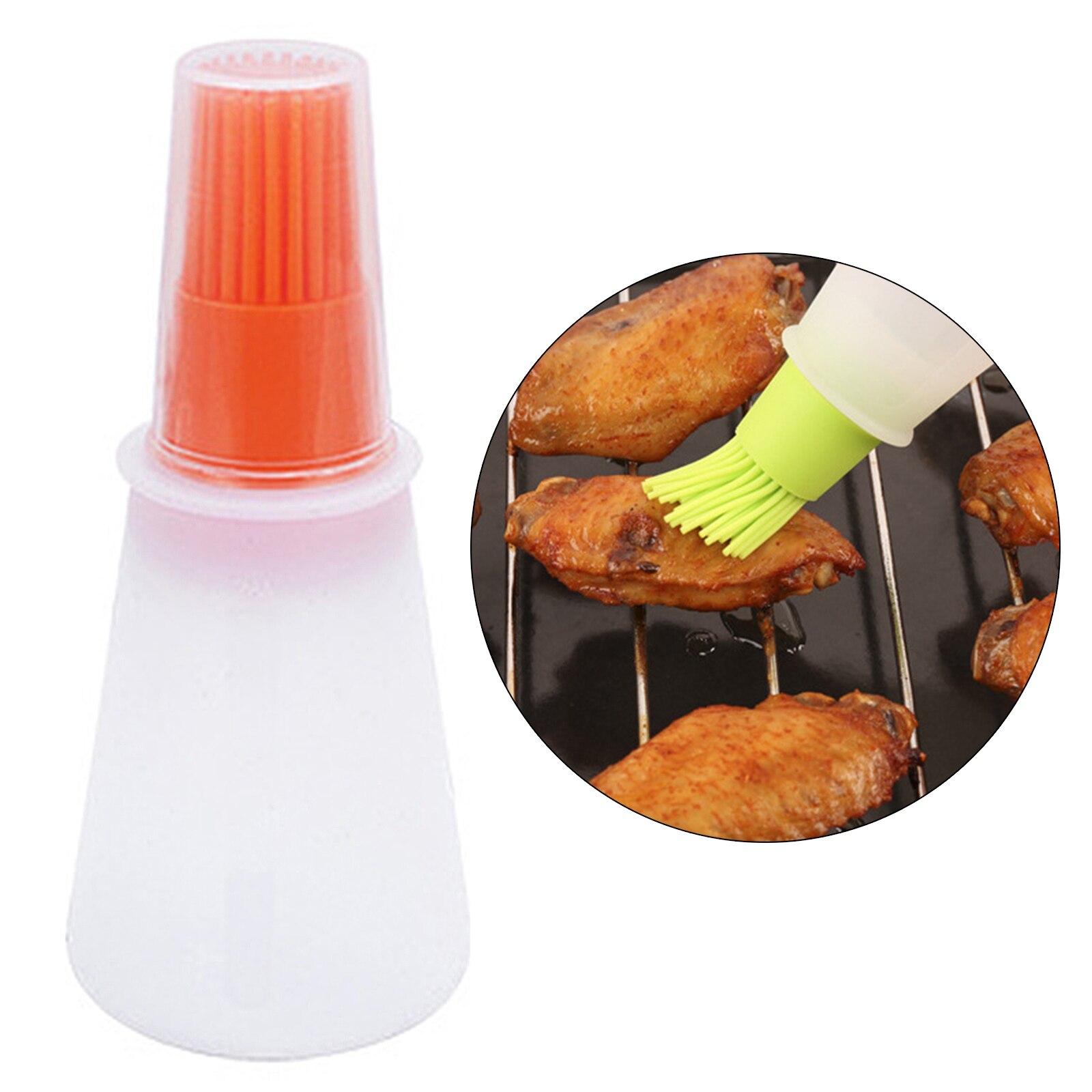 Basting Brushes Oil Bottle With Cover 30ml Silicon... – Vicedeal