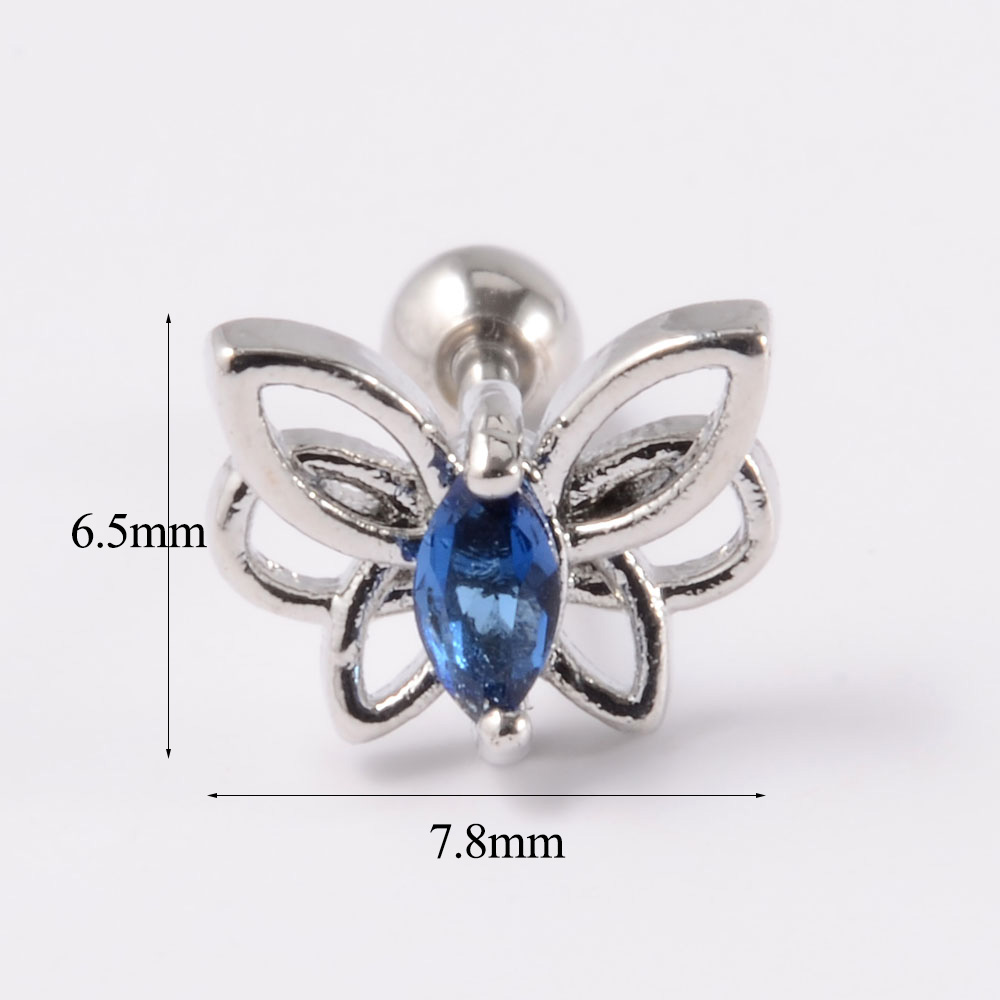 1PC Butterfly Ear Studs Glitter Cute Ear Cartilage... – Grandado