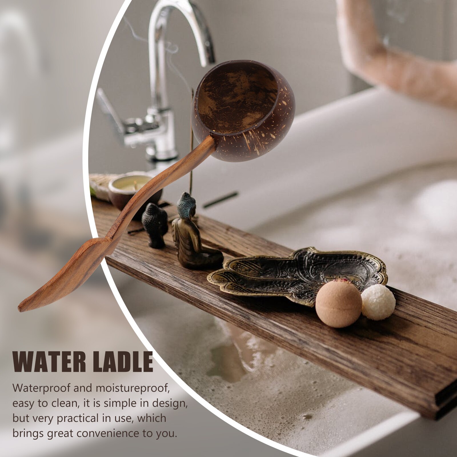 Household Wooden Sauna Ladle Bathing Water Spoon M... – Vicedeal